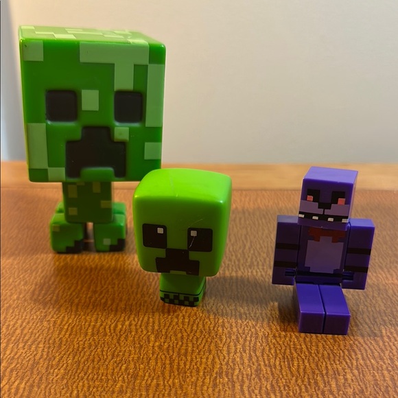 Minecraft | Toys | Green And Purple Minecraft Action Figures Set | Poshmark